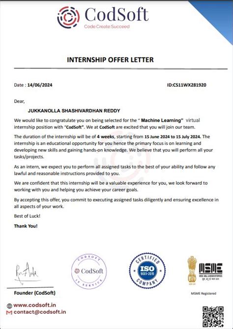 Shashivardhan Reddy On Linkedin Internship Codsoft Machinelearning