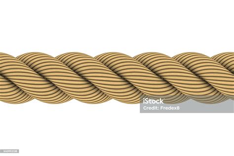 흰색 배경에 격리 된 원활한 타일 가능한 3d 로프 일러스트 레이션 0명에 대한 스톡 사진 및 기타 이미지 0명 3차원 형태 디지털 생성 이미지 Istock