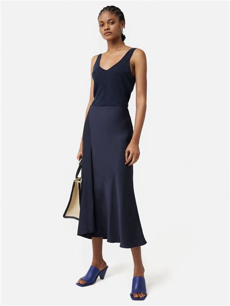 Jigsawjigsaw Satin Bias Asymmetric Skirt Shopstyle