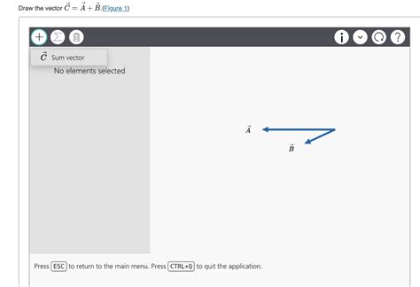 Solved Draw the vector C A B Figure 1 0 Ċ Sum vector Chegg com