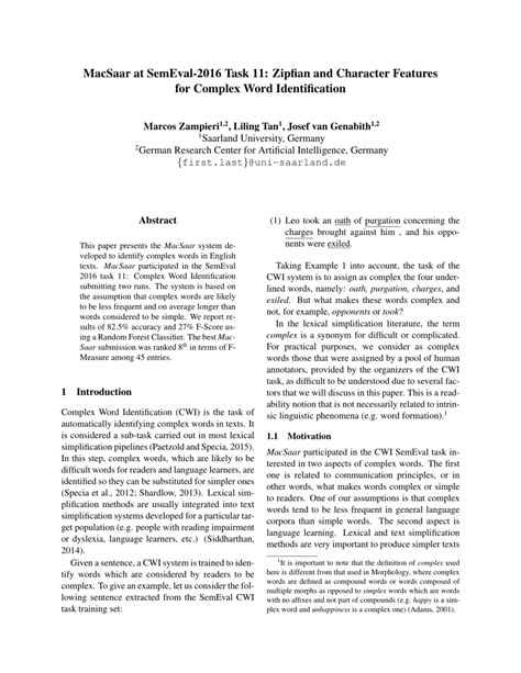 Pdf Macsaar At Semeval 2016 Task 11 Zipfian And Character Features