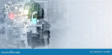 Background Of Artificial Intelligence Human Brain With Ai Computer Chip With Light Trail