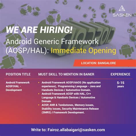 Engineeringcareers Developer Androiddevelopers Hiring Sasken Technologies Limited