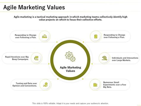 Agile Marketing Values Ppt Powerpoint Presentation Pictures Background