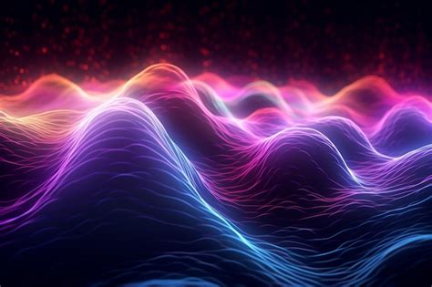 Premium Ai Image Psychedelic Visualization Of Sound Waves Pulsating 00619 03