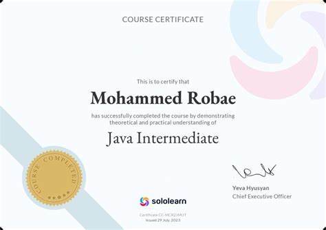 Mohammed Robae On Linkedin Javacertified Sololearngraduate