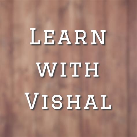 Learn With Vishal Youtube