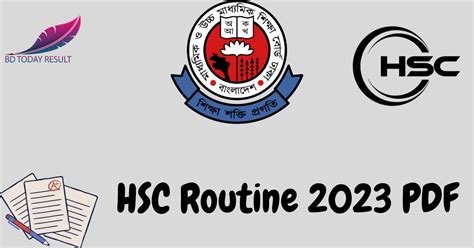 Hsc Routine 2023 Pdf All Boards Bd Today Result