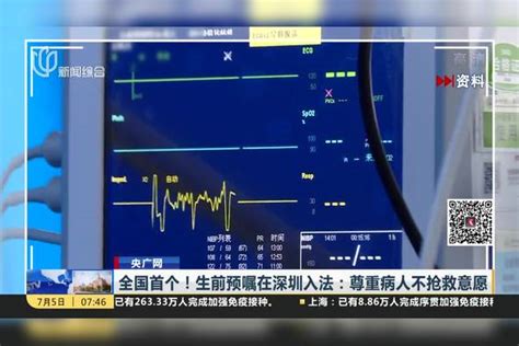 全国首个！生前预嘱在深圳入法：尊重病人不抢救意愿深圳病人抢救