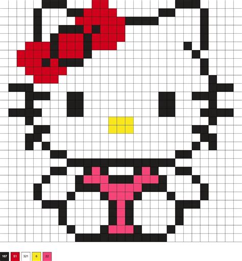Hi There Kitty Perler Beads 15 Free Patterns Artshow24