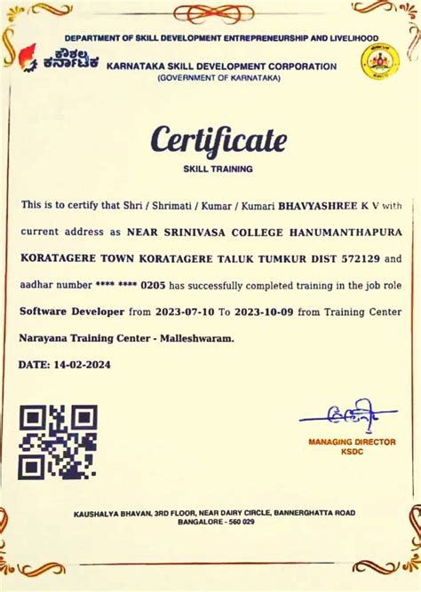 Bhavyashree Kv On Linkedin Codingjourney Techskills Certification Sql Java C