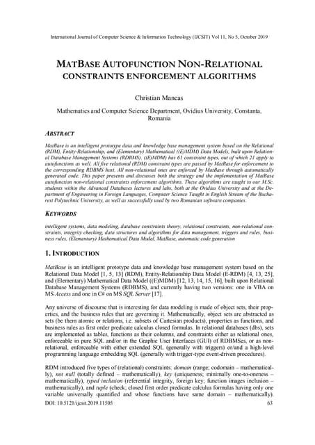 Matbase Auto Function Non Relational Constraints Enforcement Algorithms Pdf