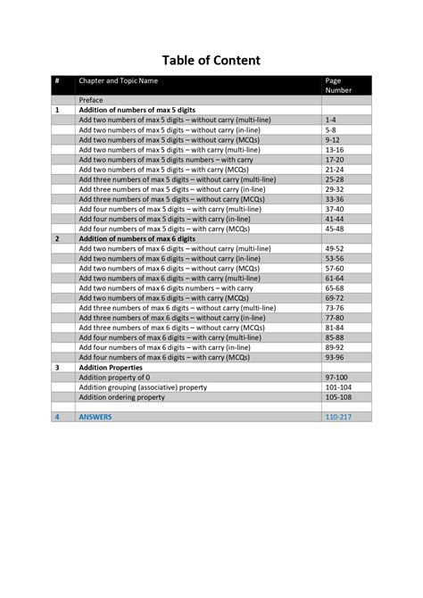 Grade 4 Addition Workbook