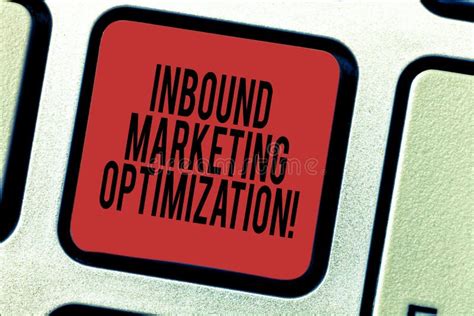 Word Writing Text Inbound Marketing Optimization Business Concept For Process Of Drawing The