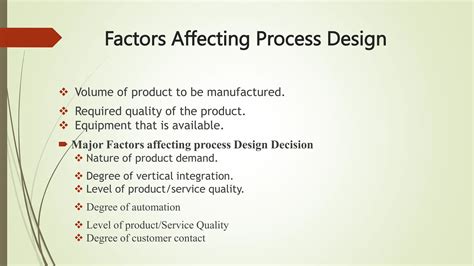 Operations Management Process Design Pptx Manufacturing Industry