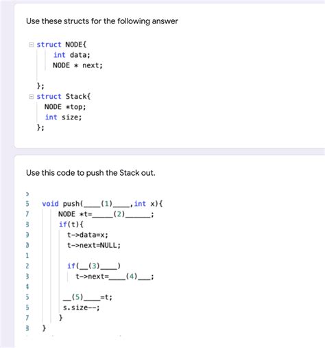 Solved Use These Structs For The Following Answer Struct Chegg