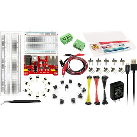 Breadboard Connection Kit 400 Point And 830 Point Breadboards Dual Voltage Power Supply Board