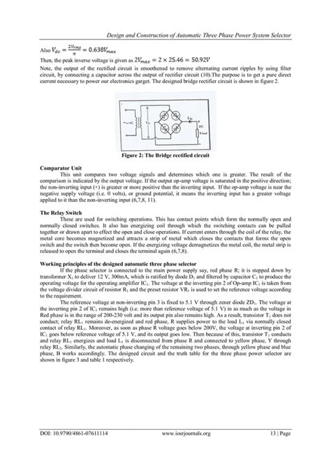 Design And Construction Of Automatic Three Phase Power System Selector