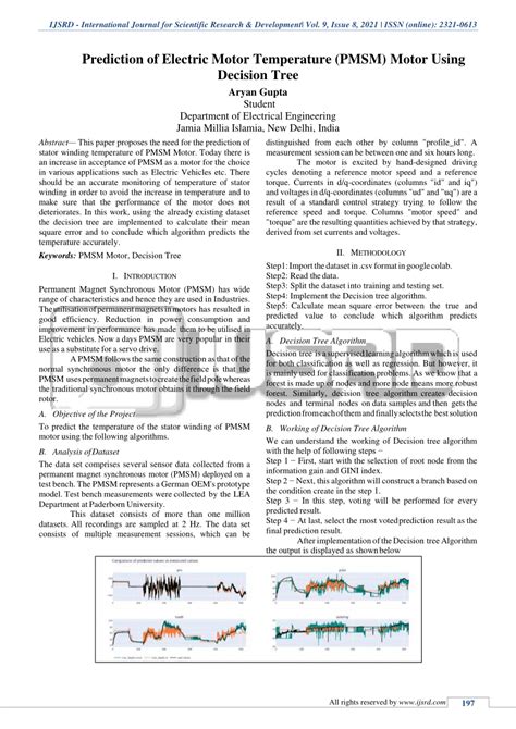 pdf prediction of electric motor temperature pmsm motor using