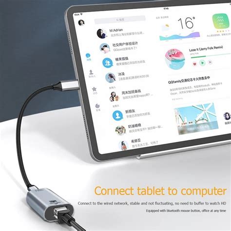 Usb C Ethernet Adapter Usb Type C Female To Rj45 1001000mbps Network