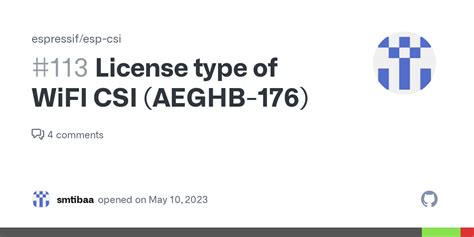 license type of wifi csi aeghb 176 · issue 113 · espressif esp csi · github