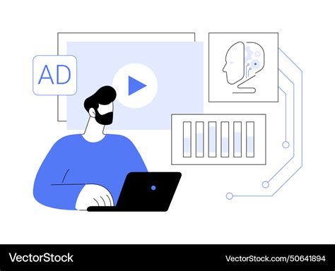 Ai Optimized Programmatic Advertising Abstract Vector Image