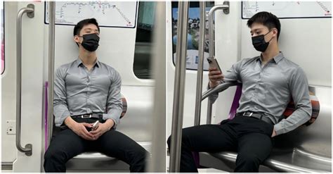 性感指數爆表！搭車遇到「肌肉襯衫帥哥」帥到想搭訕 拿掉口罩「變運動風天菜學長」太心動 旅人心絮語