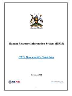 Human Resource Information System HRIS HRIS Data Quality Human Resource Information