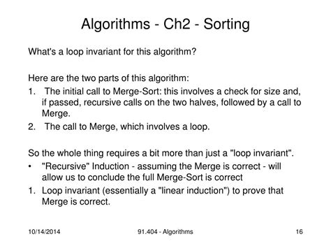 ppt algorithms ch2 sorting powerpoint presentation free download