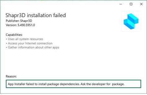 Shapr D Installation Failed Need Help We Are Here Shapr D Community