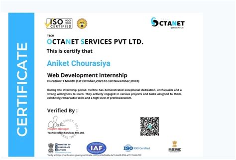 Aniket Chourasiya On Linkedin Community Octanet Octanetinternship