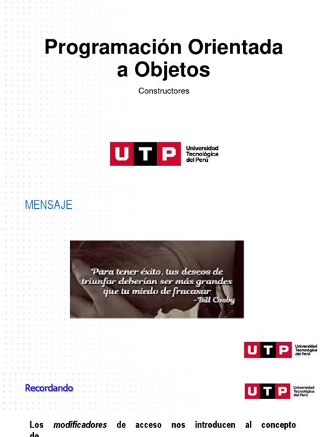Programación Orientada A Objetos Constructores Pdf Constructor