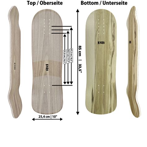Surfskate Deck Classic Walnuss Olivesche Kara Boards