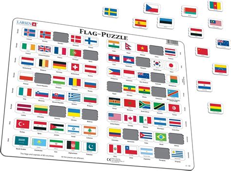 L2 Flag Puzzle Science And Facts Puzzles Larsen Puzzles