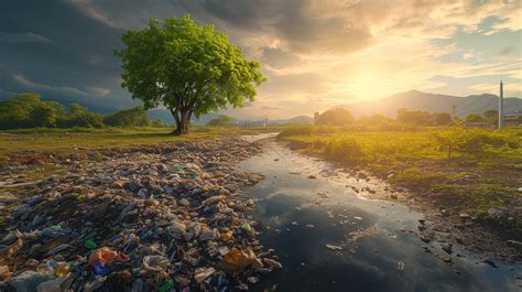 Free Pollution Meets Nature Image Sunset Pollution Nature