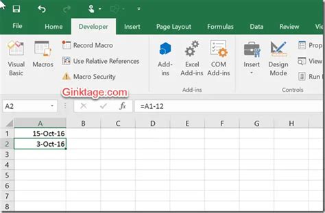 How To Add Or Subtract Days In Microsoft Excel Developer Publish