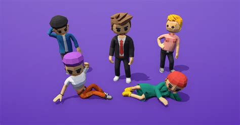 Character Pack Low Poly 3d Humanoids Unity Asset Store