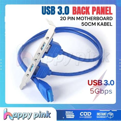 Jual Usb 3 0 Rear Panel Expansion Bracket To 20 Pin Header Cable 2 Port Di Seller Kingyo