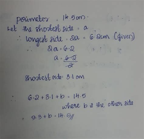 Calculating The Scalene Triangle Perimeter 14 5 Cm
