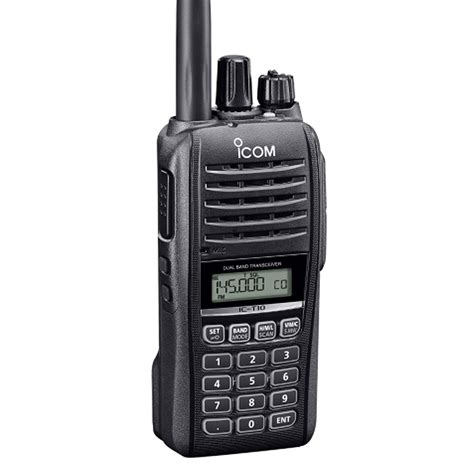 Icom Ic T10 Vhf Uhf Dual Band Fm Handheld Transceiver Unicom Radio