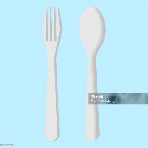 식기 도구 숟가락 포크 플랫 벡터 일러스트레이션 디자인 개체 그룹에 대한 스톡 벡터 아트 및 기타 이미지 개체 그룹 그릇