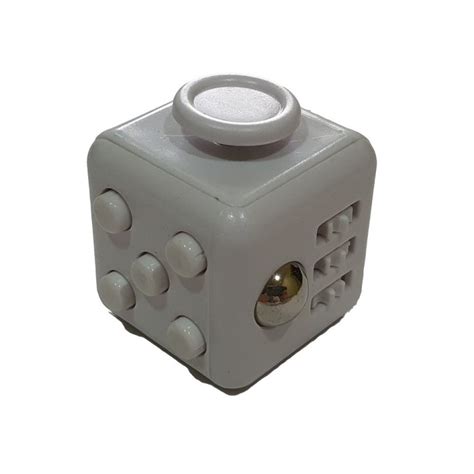 Fidget Cube White Body White Buttons WizZon
