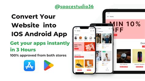 Convert Website To Android And Ios Mobile App Webview By Spacestudio36