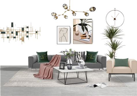 【现代客厅软装搭配设计方案】 软装搭配图片设计在线设计 美间设计