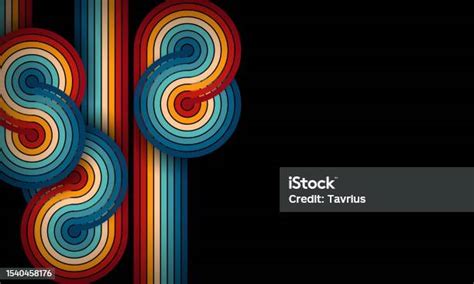 빈티지 줄무늬 배경 포스터 배너 샘플 1970년대 1900년대 70년대 80년대 90년대의 복고풍 색상 레트로 빈티지 70년대 스타일 줄무늬 배경 포스터 라인 모양 벡터