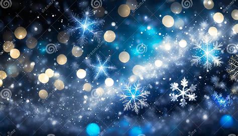 Dark Blue Background With Eyelets Glitter And Bokeh Effect Stock Illustration Illustration Of