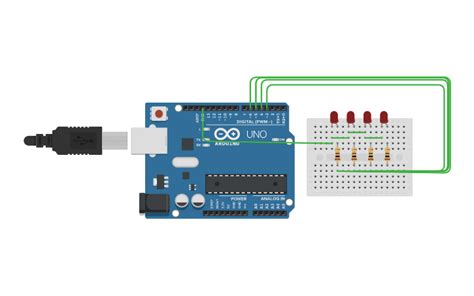 Circuit Design Led Binary Counter 1 To 6 Decimal Tinkercad