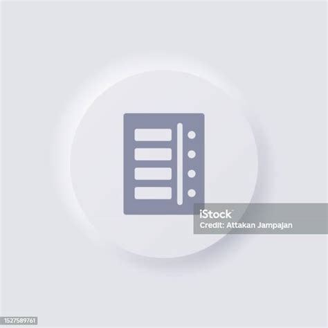 서버 아이콘 웹 디자인 응용 프로그램 Ui 등을 위한 White Neumorphism 소프트 Ui 디자인 버튼 벡터 3차원