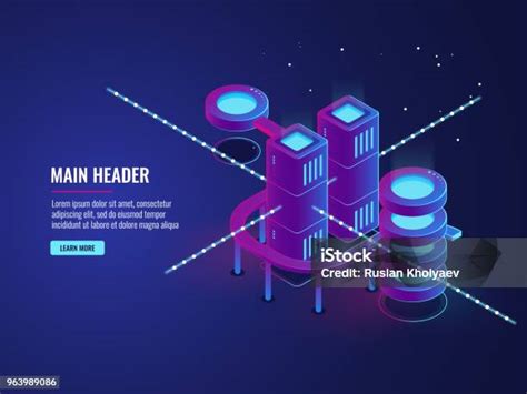 서버 룸 개념 스마트 시티 배너 트래픽 데이터 처리와 클라우드 스토리지 디지털 기술 Cpu에 대한 스톡 벡터 아트 및 기타