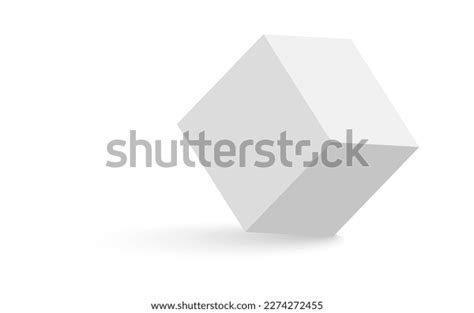 White Cube 3d Abstract Box Shadow Stock Vector Royalty Free 2274272455 Shutterstock